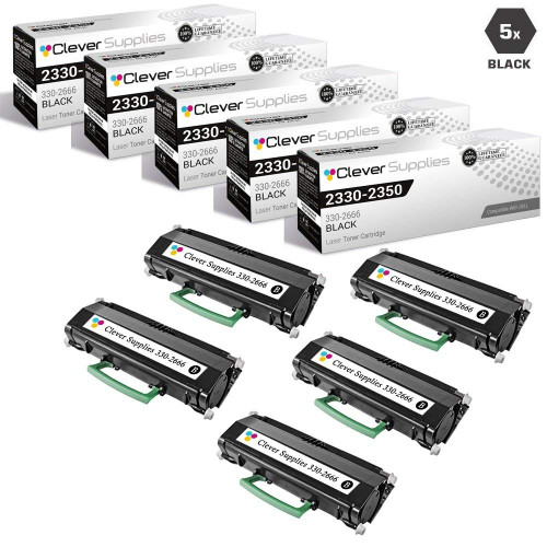 Compatible Dell 2350DN Toner Cartridge High Yield Black 5 Pack - Clever ...