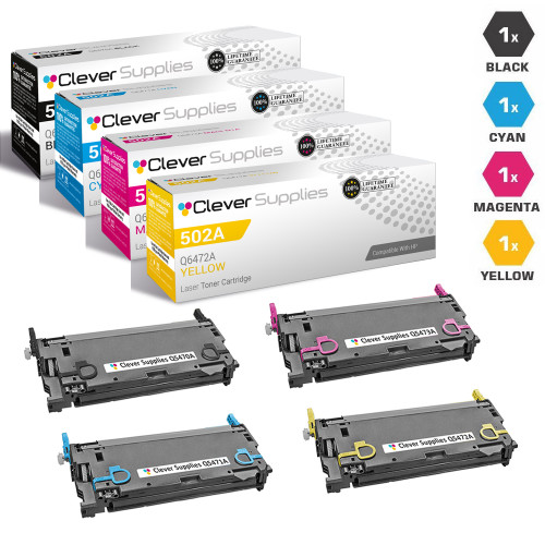 CS Compatible Replacement for HP 3600dn Toner Cartridges 4 Color Set ...