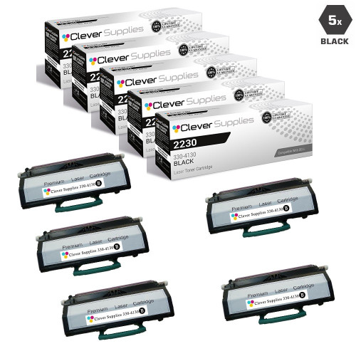 Compatible Dell 2230 Toner Cartridges Black 5 Pack (330-4130) - Clever ...