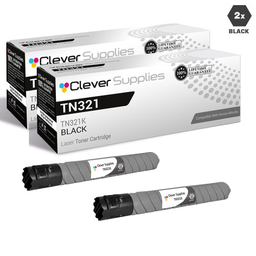 Compatible Konica-Minolta TN321 Toner Cartridge 2 Black (TN321K ...