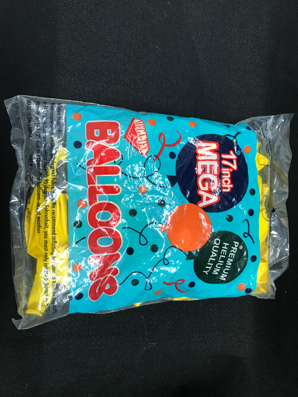 17 Inch Round Balloons-Yellow (012-Yellow)