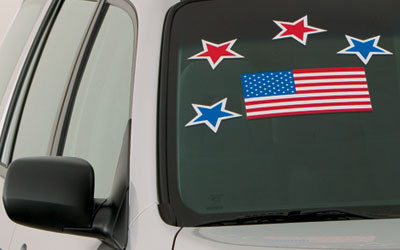 Large Adhesive U.S. Flag - Car Detail Supplies