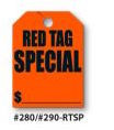 Fluorescent Mirror Hang Tags- Red Tag Special (#280RTSP)