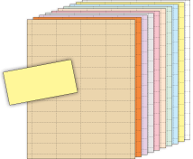 Paper Card Insert Sheets Magnet 1" x 3" (#CD13)