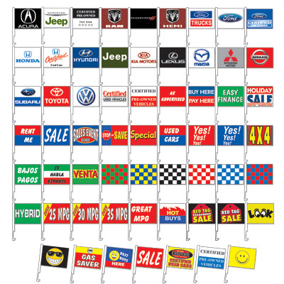 Clip-On Car Flag (EZ418)