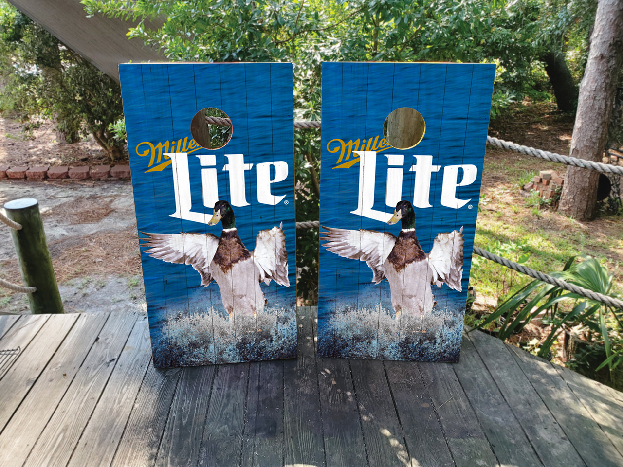 Miller Lite Cornhole Wraps / Duck Hunting / Skins - Cornhole Wraps and ...