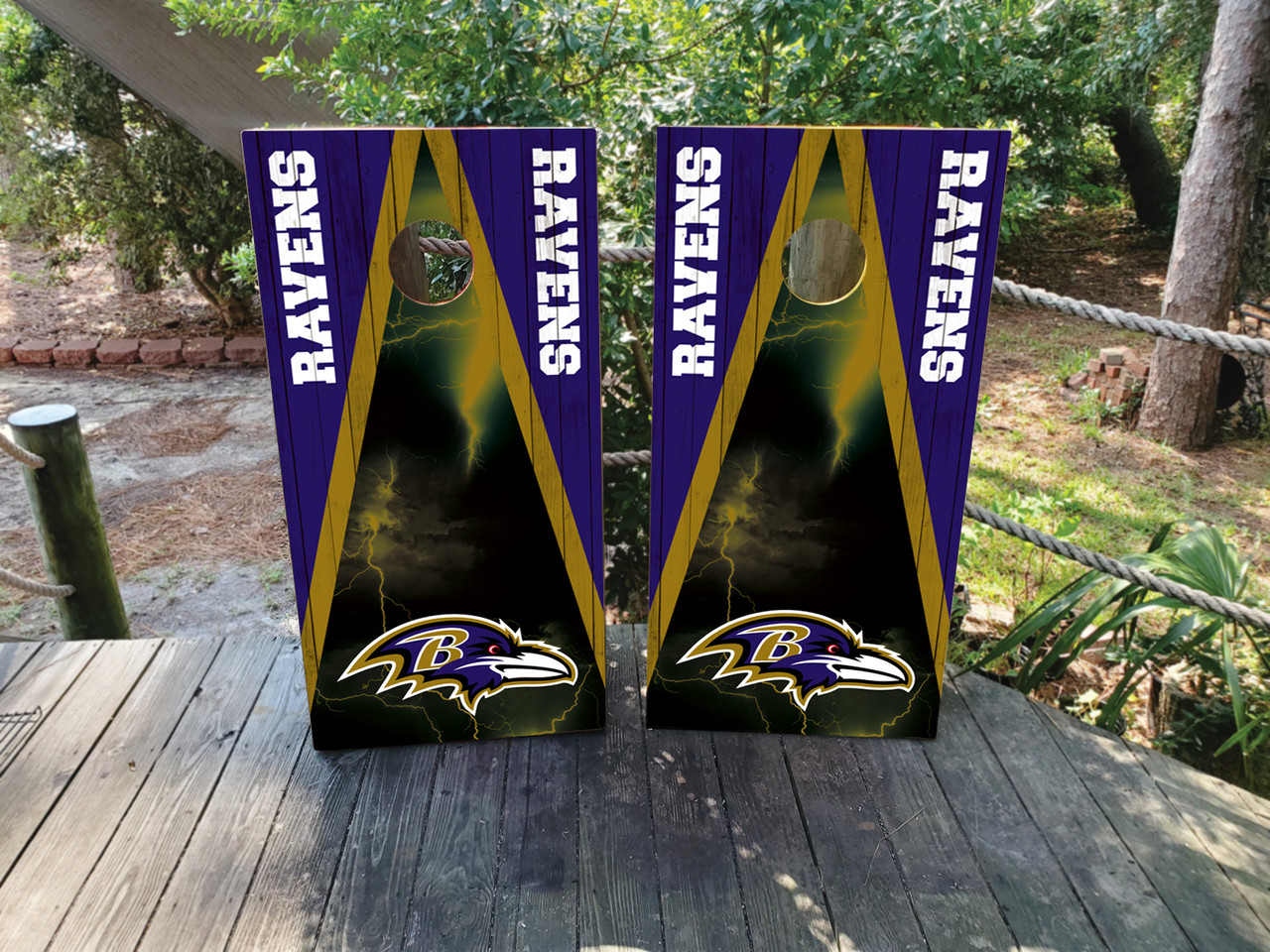 Baltimore Ravens Cornhole Wraps / Skins