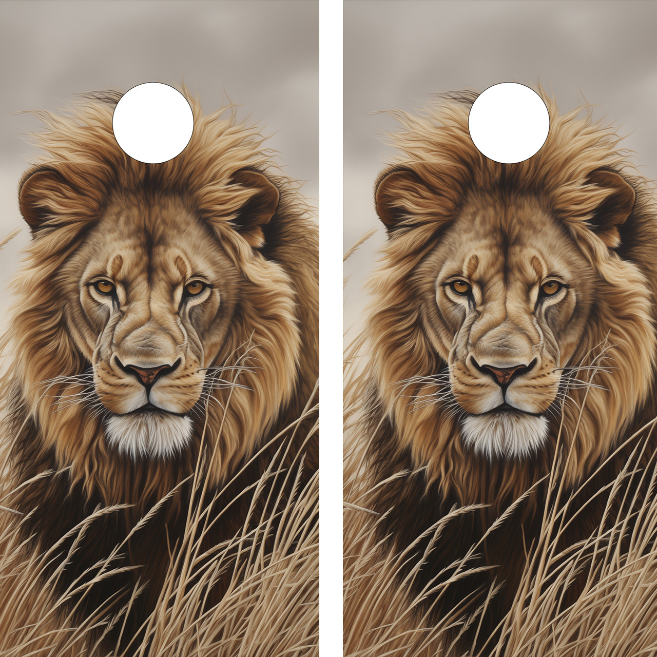 Wild Lion Cornhole Wraps / Skins - Design 4