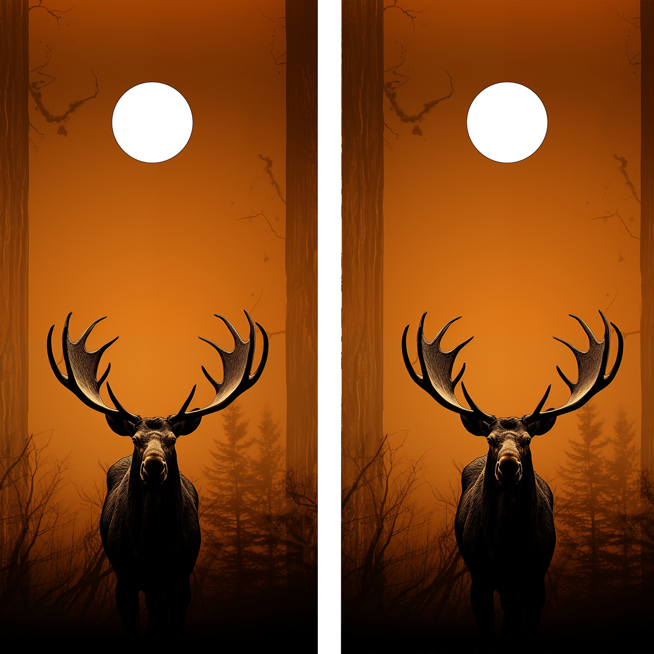 Wild Moose Cornhole Wraps / Cornhole Skins - Design 12