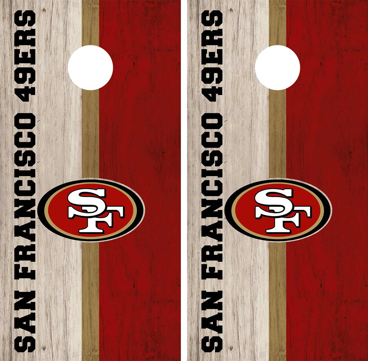 San Francisco 49ers Cornhole Wraps