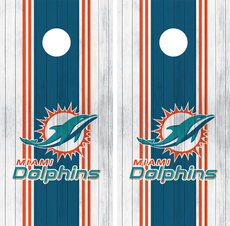 Sports & Outdoor Recreation Toys & Games Miami Dolphins Cornhole WRAPS ...