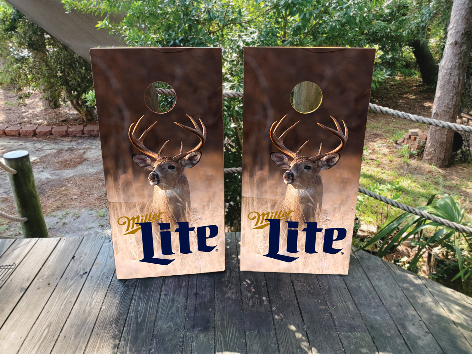 Miller Lite Beer Cornhole Wraps / Hunting / Skins - Cornhole Wraps and ...