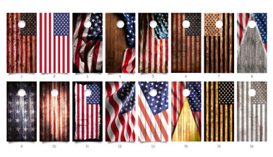 United States Flag Designs - CHOOSE YOUR FLAG - Cornhole Wraps / Skins