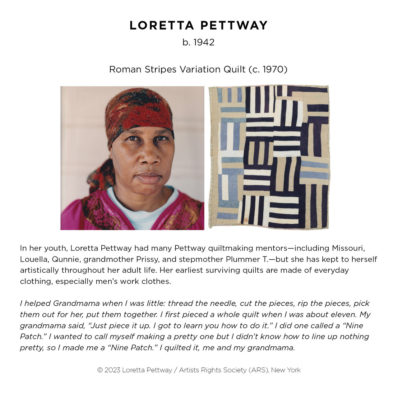 Loretta Pettway Bench - Philadelphia Museum of Art Store