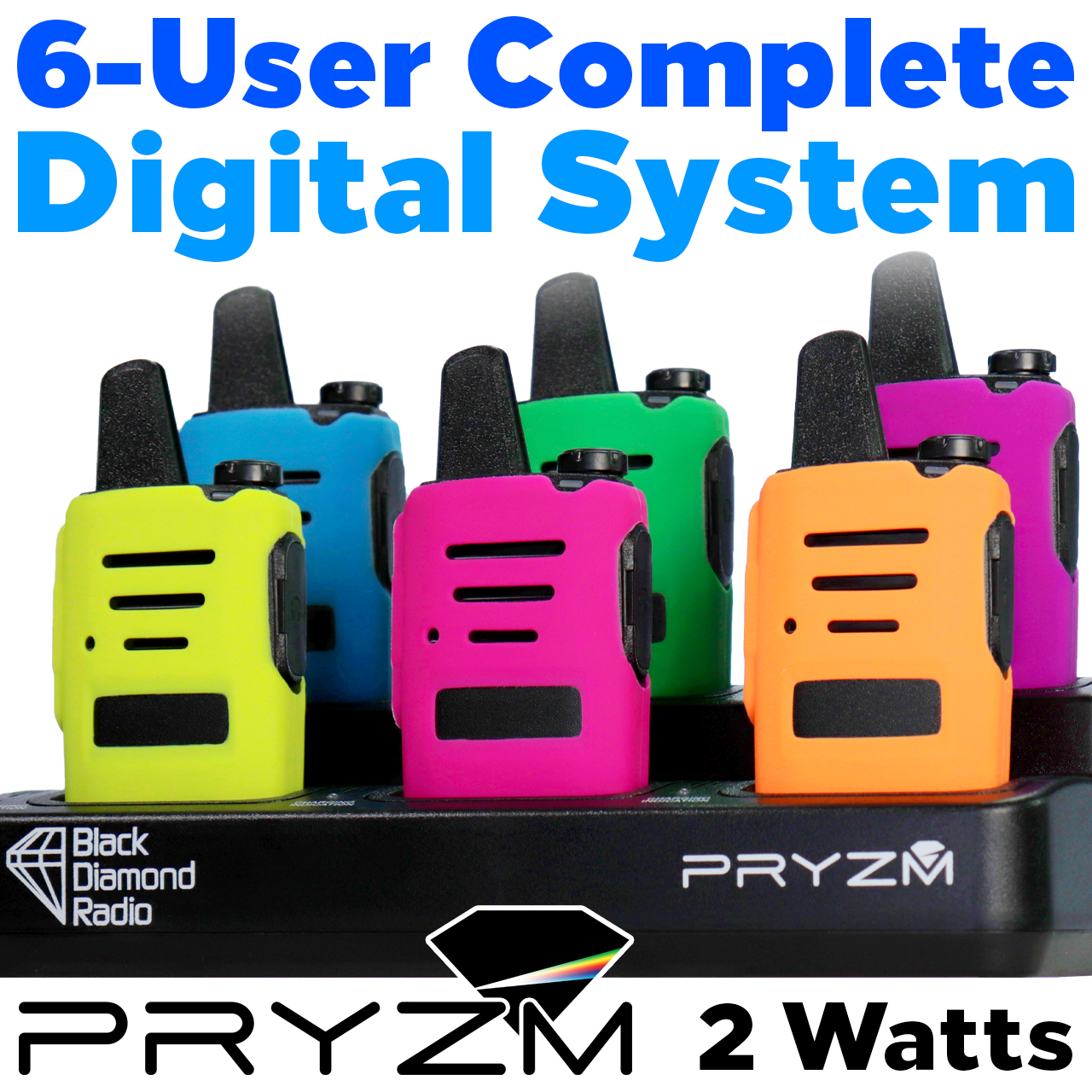 Pryzm Digital Two-Way Radio 6-User System