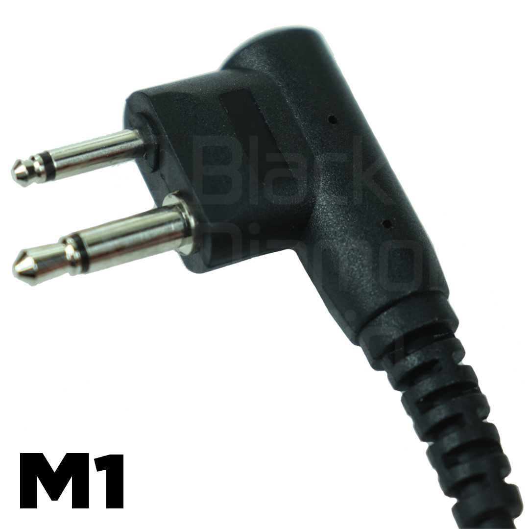 3-Wire Coiled Tube Earpiece Headset for Two-Way Radios Using Motorola's ...