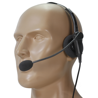 Dispatcher Headset for Two-Way Radios - K1 Kenwood 2-Pin Connector