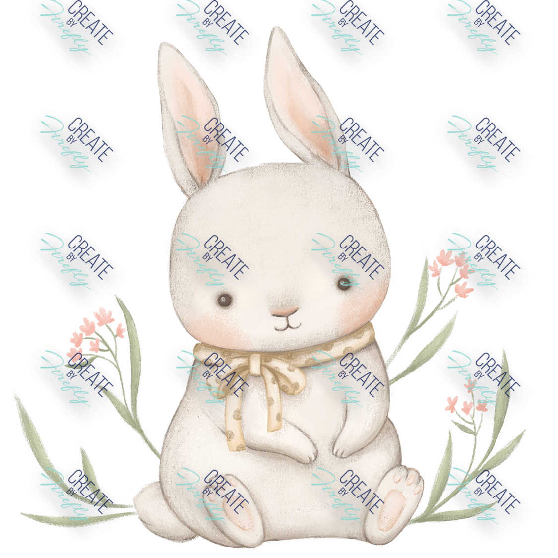 Watercolor Bunny - Universal Decal - Create by Firefly