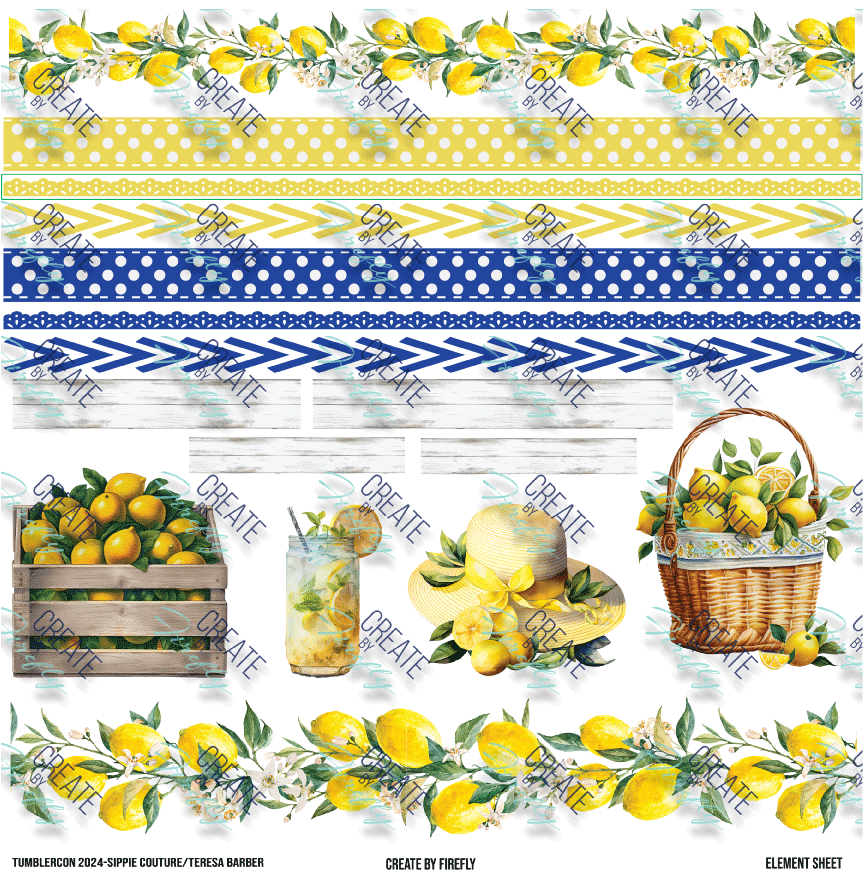 Sorrento Summer - Element Sheet - Create by Firefly