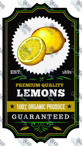 Lemon Label - Universal Decal - Create by Firefly