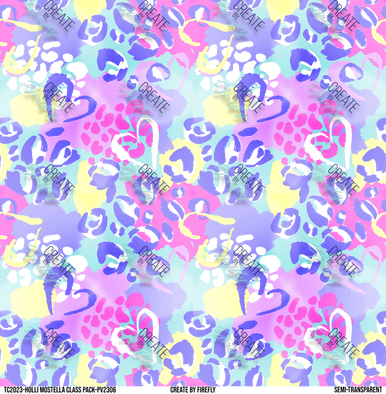Heart Pastel Leopard - Modern Pastels - Create by Firefly