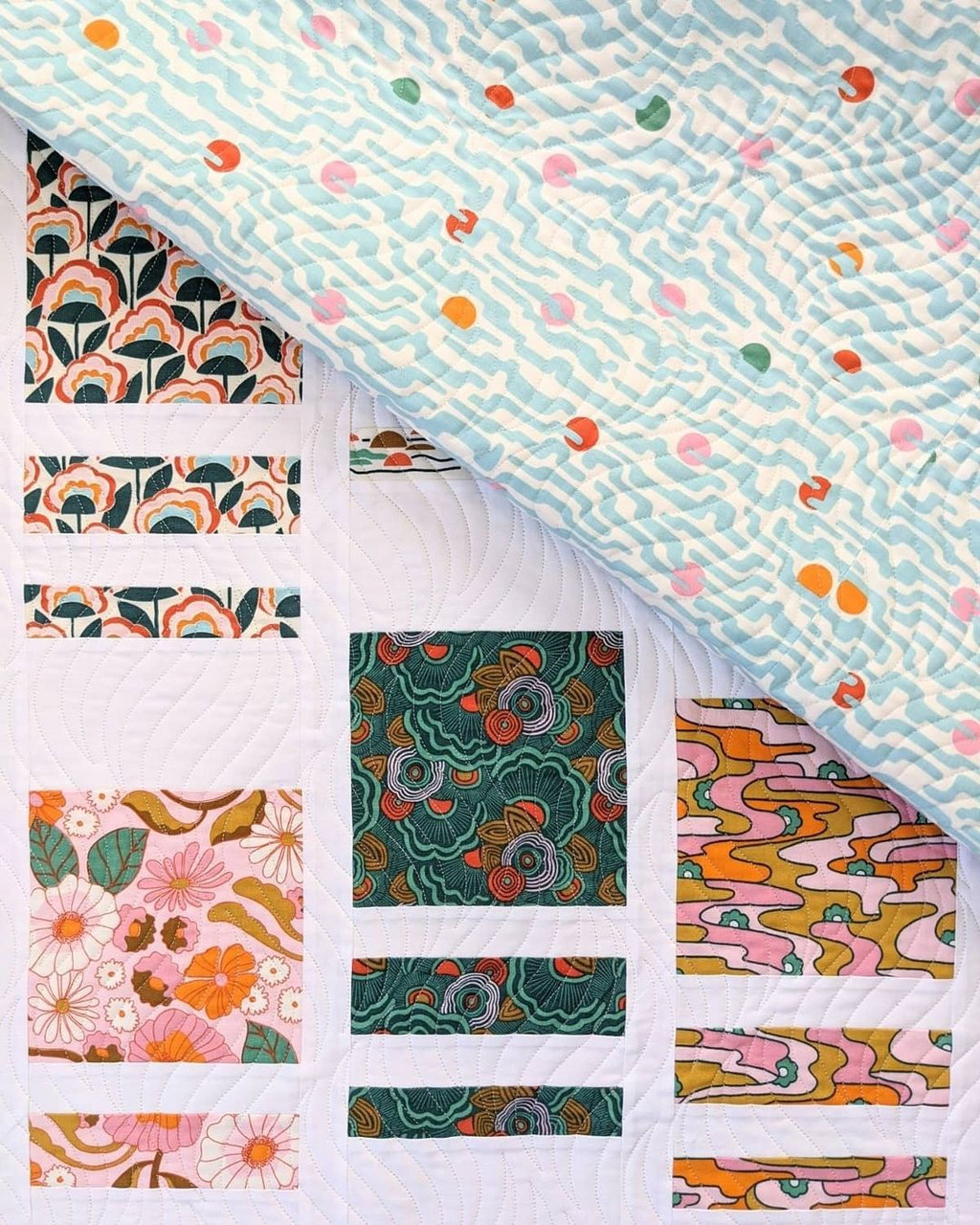 GOOD VIBRATIONS QUILT Kit - Cloud 9 Organic 54" X 70" (137x 177 cm ...