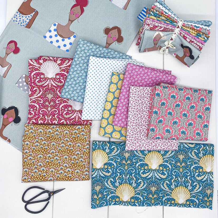 TILDA COTTON BEACH, Seaside Beauties, Bundle of 10 fabrics - ELEGANTE ...