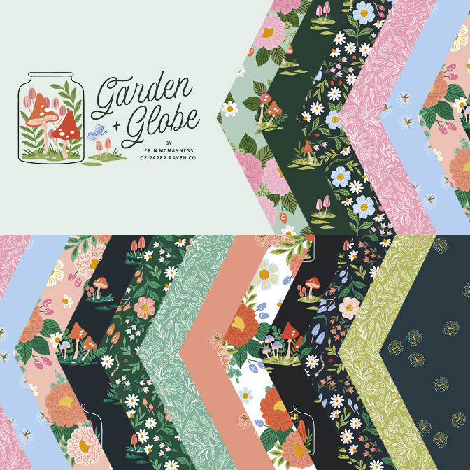 PAPER RAVEN CO, Cotton and Steel Fabrics, GARDEN & GLOBE - Floral Toss ...