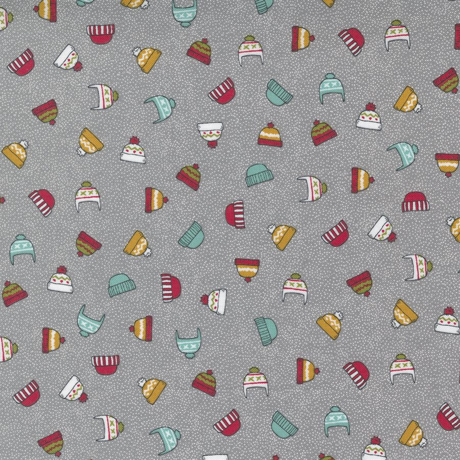 MODA SWEETWATER Snowkissed, Bundle Up Christmas Hats in Stormy ...