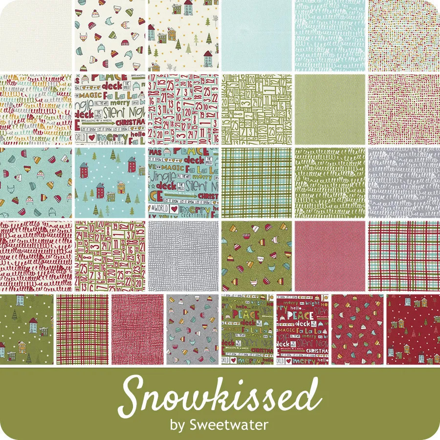 MODA SWEETWATER Snowkissed, Bundle Up Christmas Hats in Stormy ...