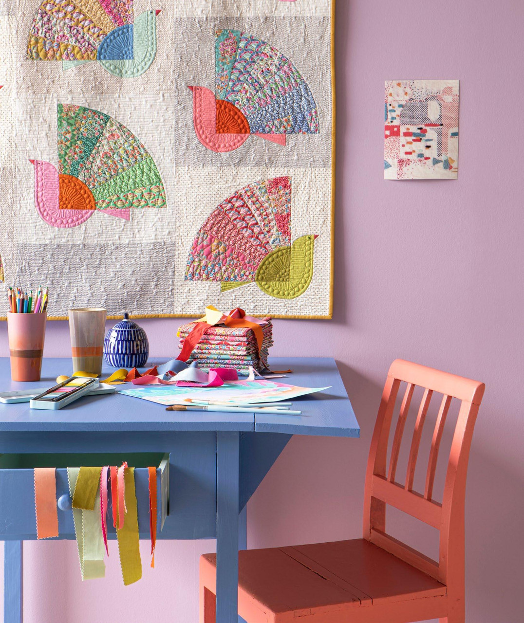 TILDA PIE IN THE SKY, Fan bird Quilt KIT - Elegante Virgule Canada