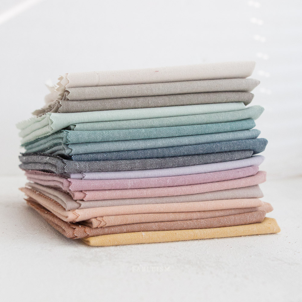 FABLEISM, Everyday Chambray FE Bundle of 17 Fabrics - Elegante Virgule ...