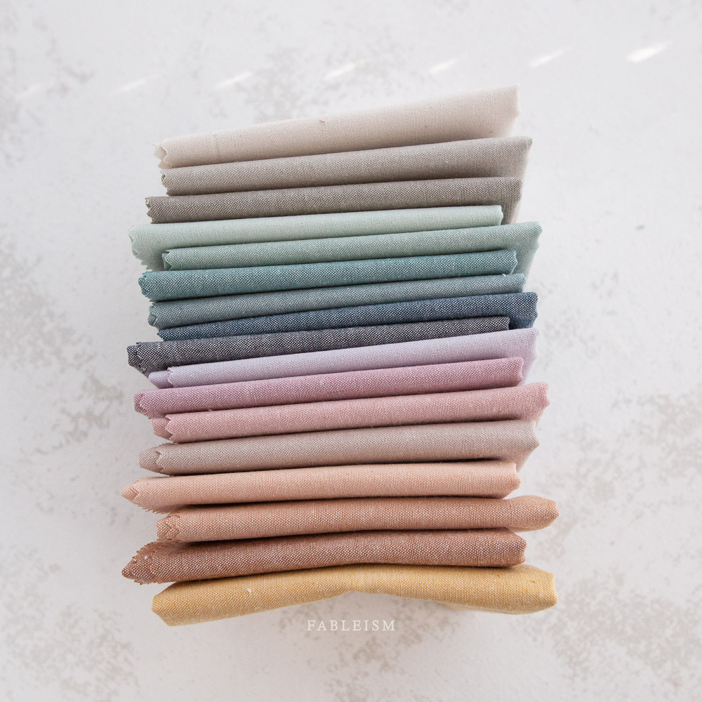 FABLEISM, Everyday Chambray FE Bundle of 17 Fabrics - Elegante Virgule ...