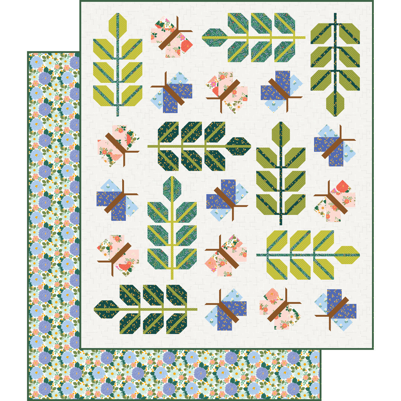 PAPER RAVEN CO, Cotton and Steel Fabrics, WILDFLORA Petit Bouquet in ...