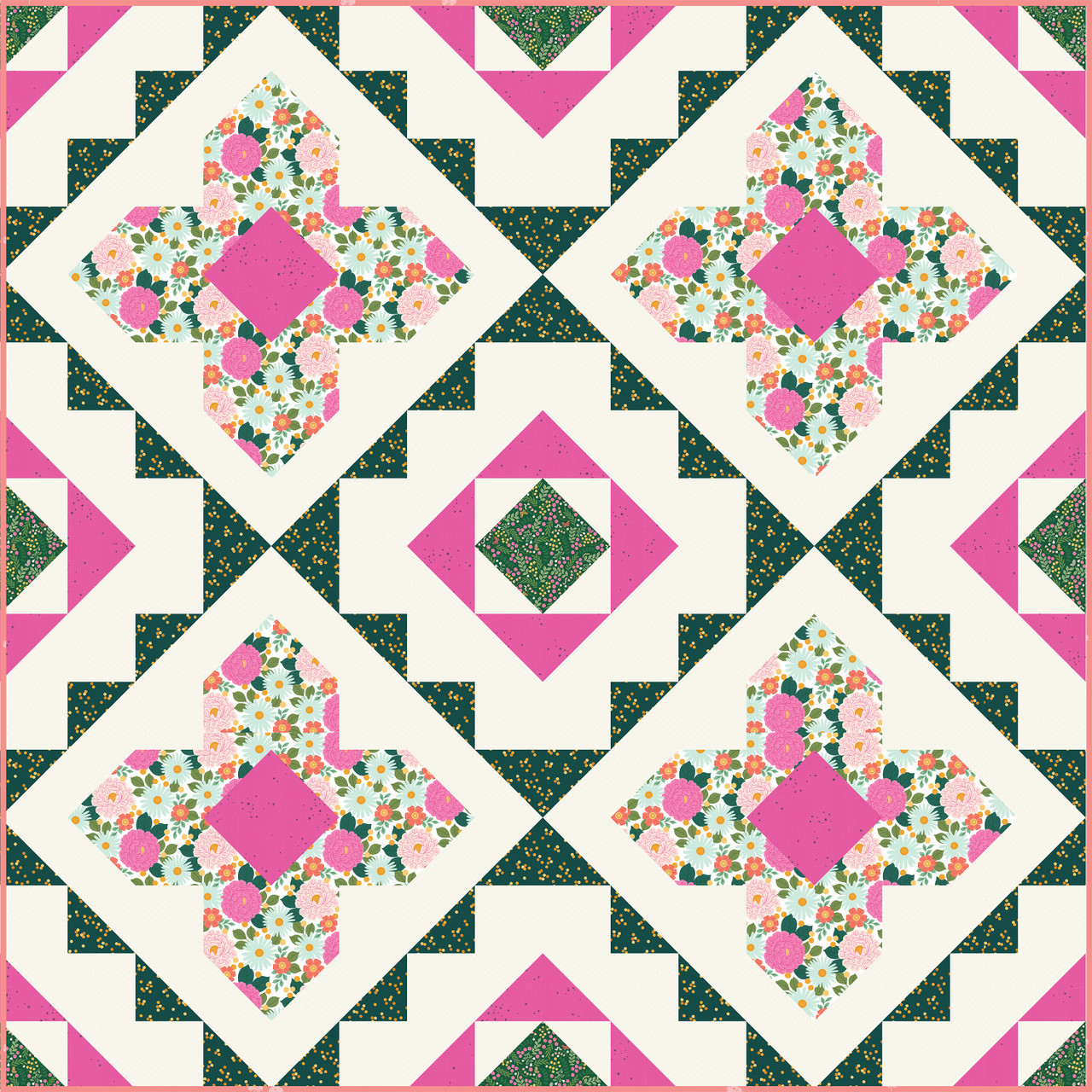 PAPER RAVEN CO, Cotton and Steel Fabrics, WILDFLORA Petit Bouquet in ...
