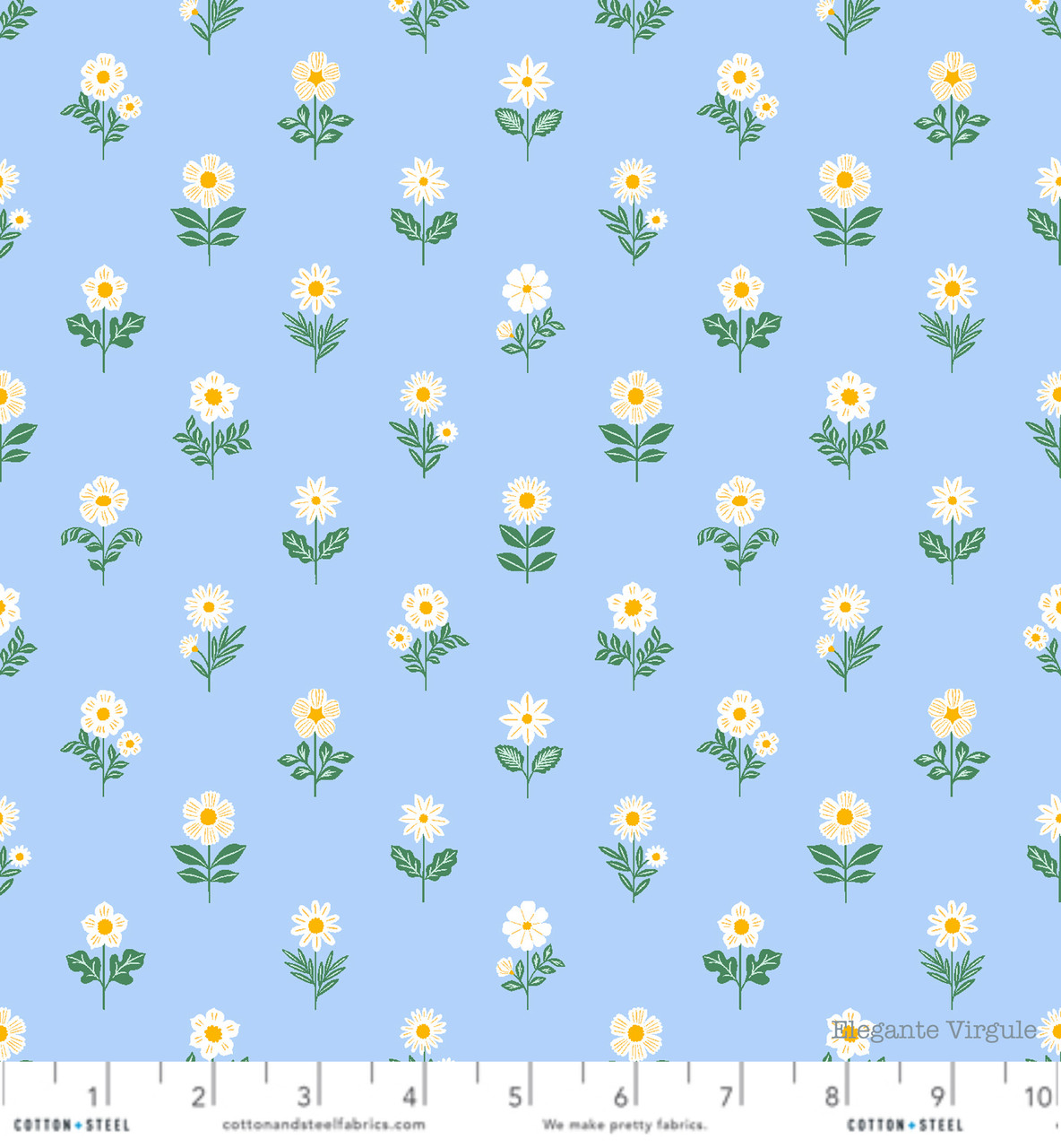 PAPER RAVEN CO, Cotton and Steel Fabrics, WILDFLORA Petit Bouquet in ...