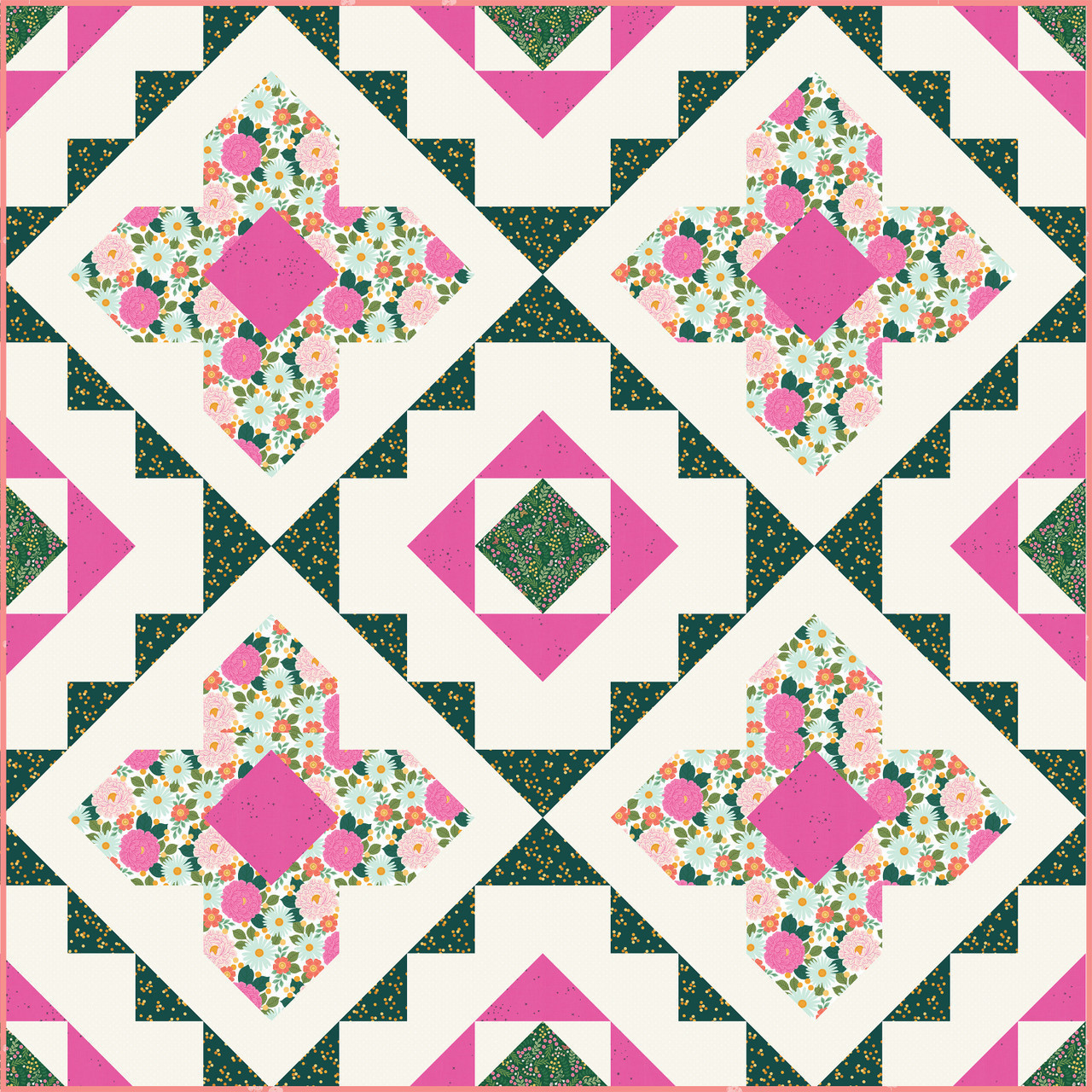 PAPER RAVEN CO, Cotton and Steel Fabrics, WILDFLORA Corsage in Secret ...