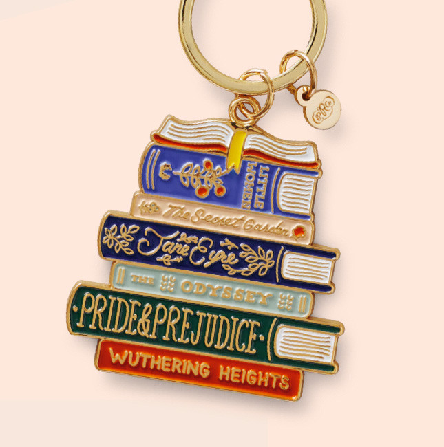 Book Club Enamel Keychain - RIFLE PAPER CO Accessories - ELEGANTE ...