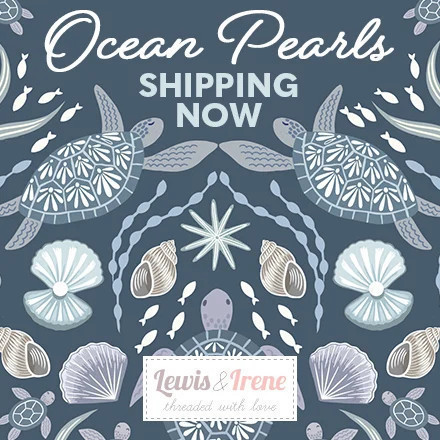 LEWIS & IRENE, OCEAN PEARLS, Ocean pearls double edge border with pearl ...