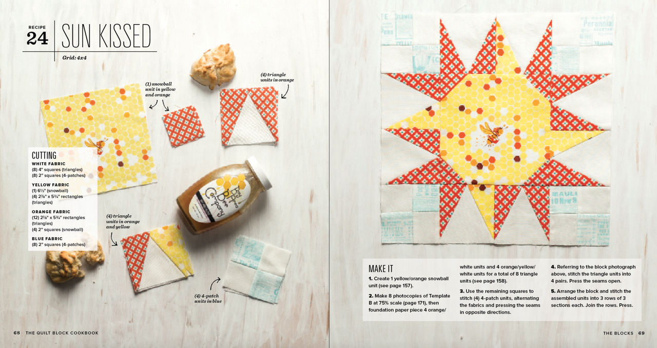 The Quilt Block Cookbook by AMY GIBSON - 50 Block Recipes, 7 Sampler ...
