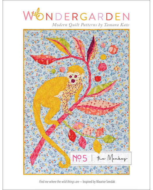 Tamara Kate WONDERGARDEN Series, NO.5 MONKEY Quilt Paper Pattern ...