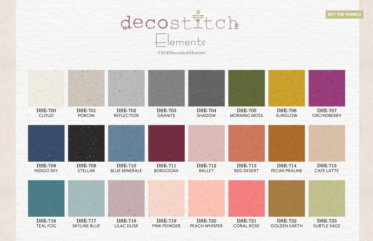 AGF DECOSTITCH Elements, All Collection - Bundle of 24 fabrics ...