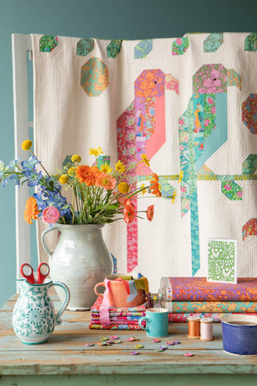 TILDA BLOOMSVILLE , Mango Garden Quilt KIT in Dove white - Elegante ...