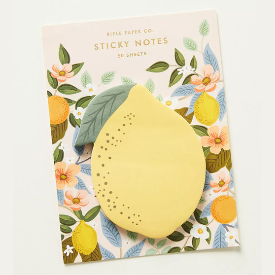 Lemon Fruit Sticky Notes - RIFLE PAPER CO Stationery (50 Sticky Notes ...