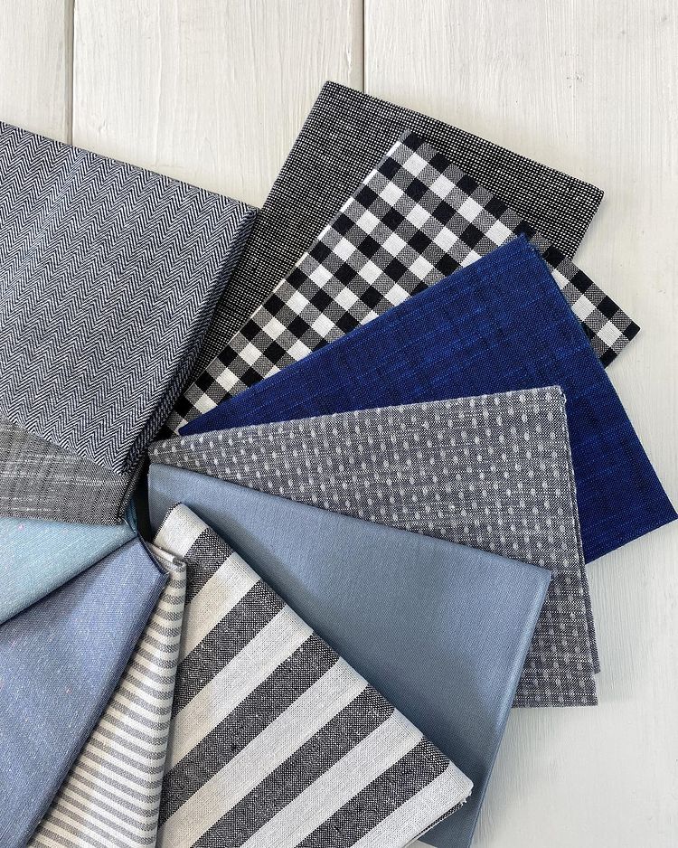 ROBERT KAUFMAN Manchester Fog, Bundle of 11 fabrics - ELEGANTE VIRGULE ...