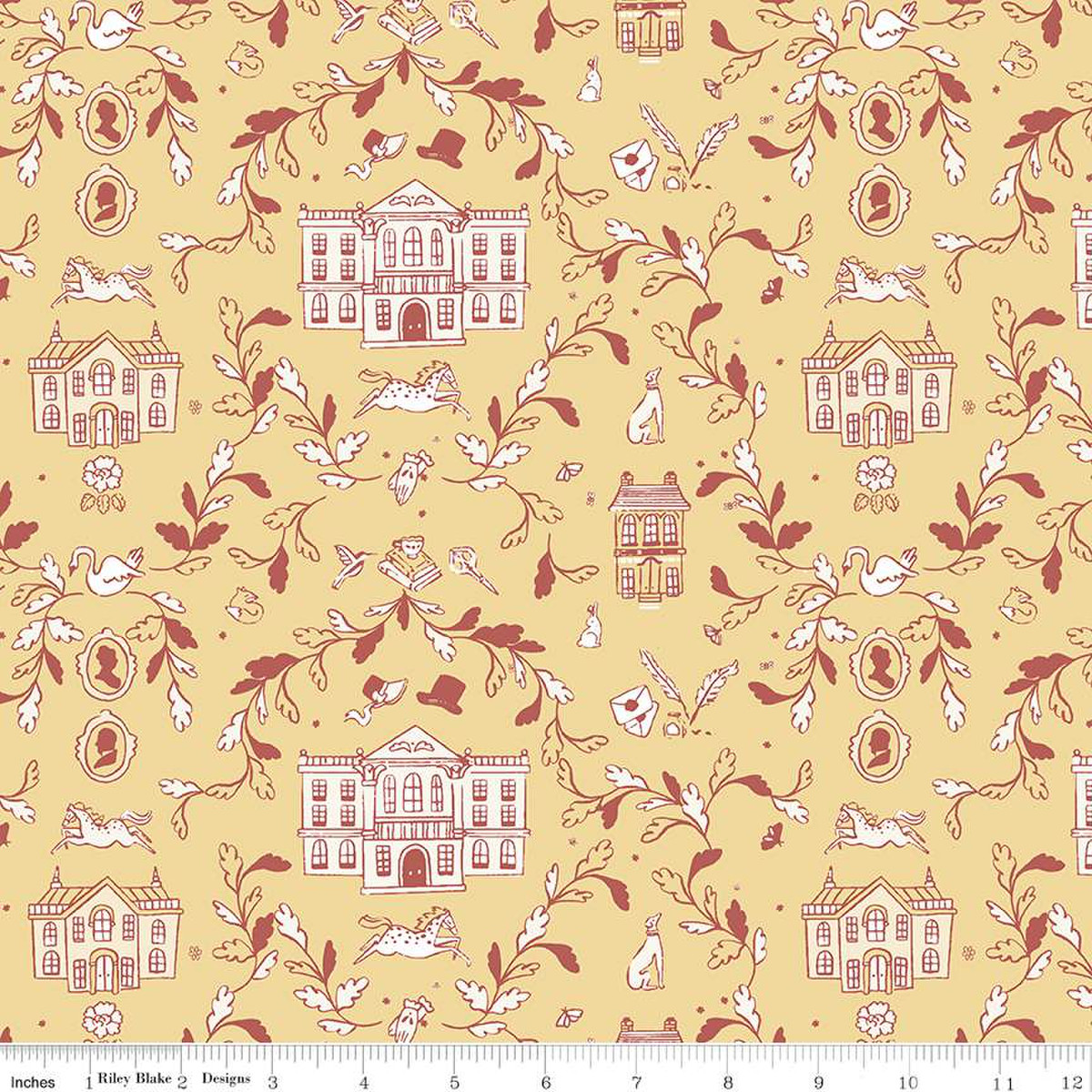 JANE AUSTEN Pride & Prejudice PEMBERLEY in Yellow - ELEGANTE VIRGULE CANADA