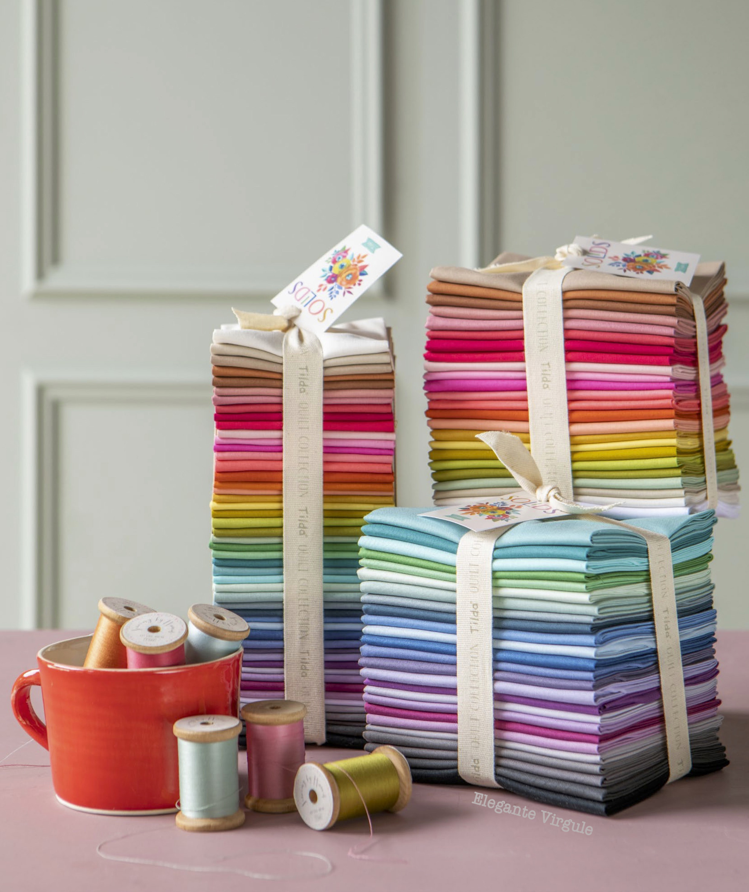 TILDA SOLIDS Warm Colors - Fat Quarter Bundle of 25 fabrics, TILDA ...