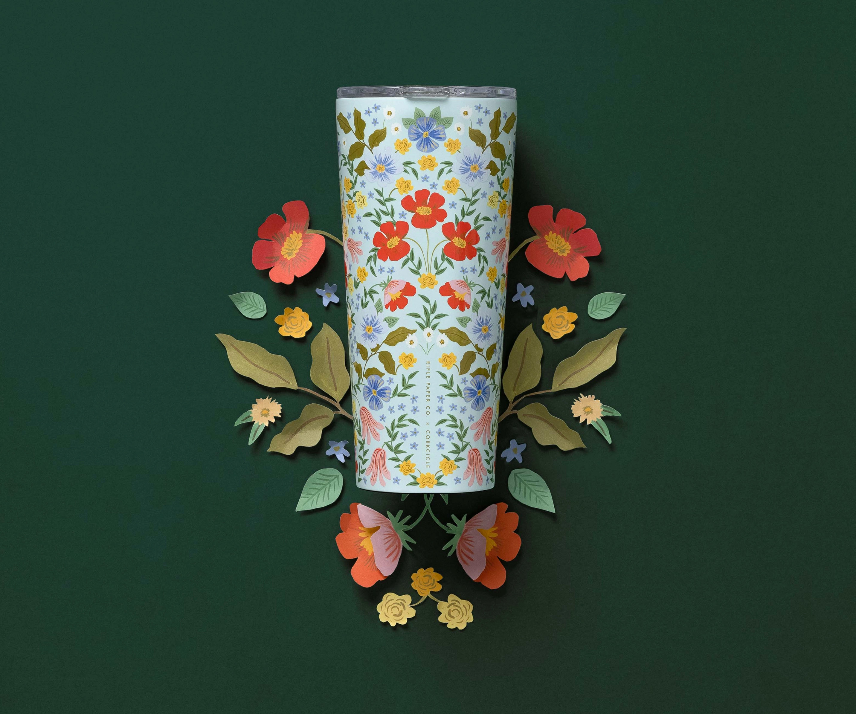 Bramble - RIFLE PAPER CO X CORKCICLE, 24 oz. Tumbler - ELEGANTE VIRGULE ...