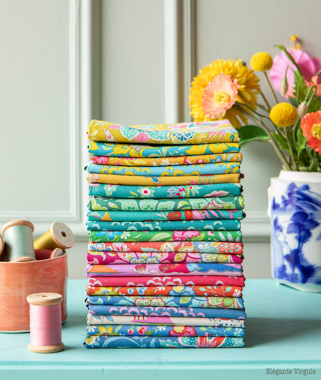 TILDA BLOOMSVILLE , Mango Garden Quilt KIT in Dove white - Elegante ...