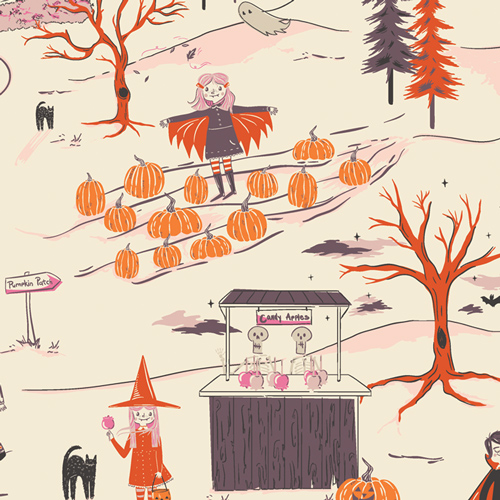 AGF ART GALLERY FABRIC - SPOOKY 'N SWEET, Peppermint's Tale Starlight ...